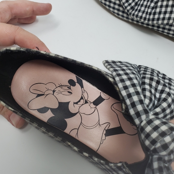 Disney | Shoes | Disney Minnie Mouse Flats Black White Checkered | Poshmark